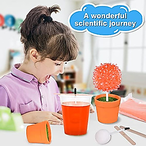 Crystal Flower Growing Science Kit,Easter Gifts for Kids Ages 6-12, STEM Projects Experiments Toys & Crafts Gifts for Girls Boys 7 8 9 10 11 Years Old