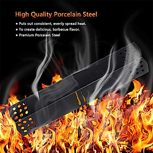 Uniflasy Replacement Part for Nexgrill 720-0925P Burner Tube, Heat Plates for Nexgrill 720-0896 720-0896B 720-0896E, for Home Depot Nexgrill Replacement Parts 4 Burner, 4 Pack