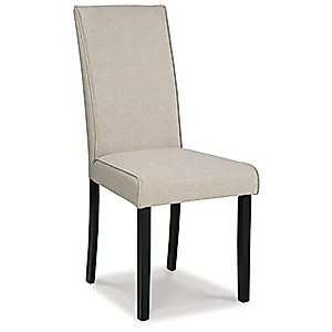 Signature Design by Ashley Kimonte Upholstered 19" Parsons Dining Chair, 2 Count, Beige