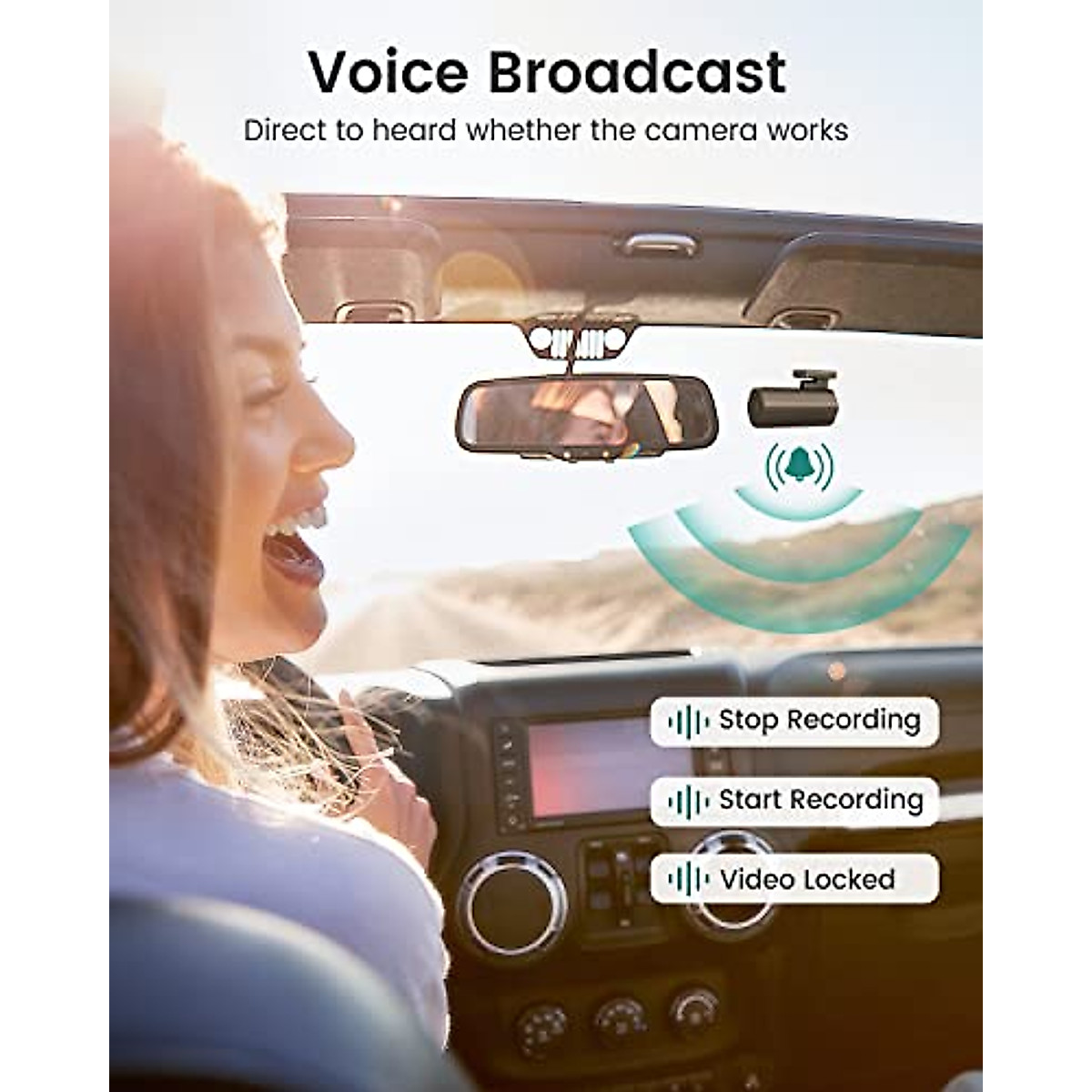 Car Camera 2.5K UHD Dash Cam, WiFi Dash Camera for Cars, Front Dashcam for Cars with Super Night Vision, WDR, 170°Wide Angle, Loop Recording, G-Sensor, 24 Hours Parking Monitor, APP, Support 128GB Max