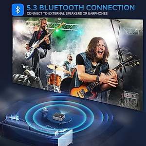 Projector with WiFi and Bluetooth , 5G WiFi, Native 1080P/12000L Video Projector with Screen, 4K Support Outdoor Projector, 350'' Display Phone Projector with Carry Bag for iPhone,TV Stick, Mac