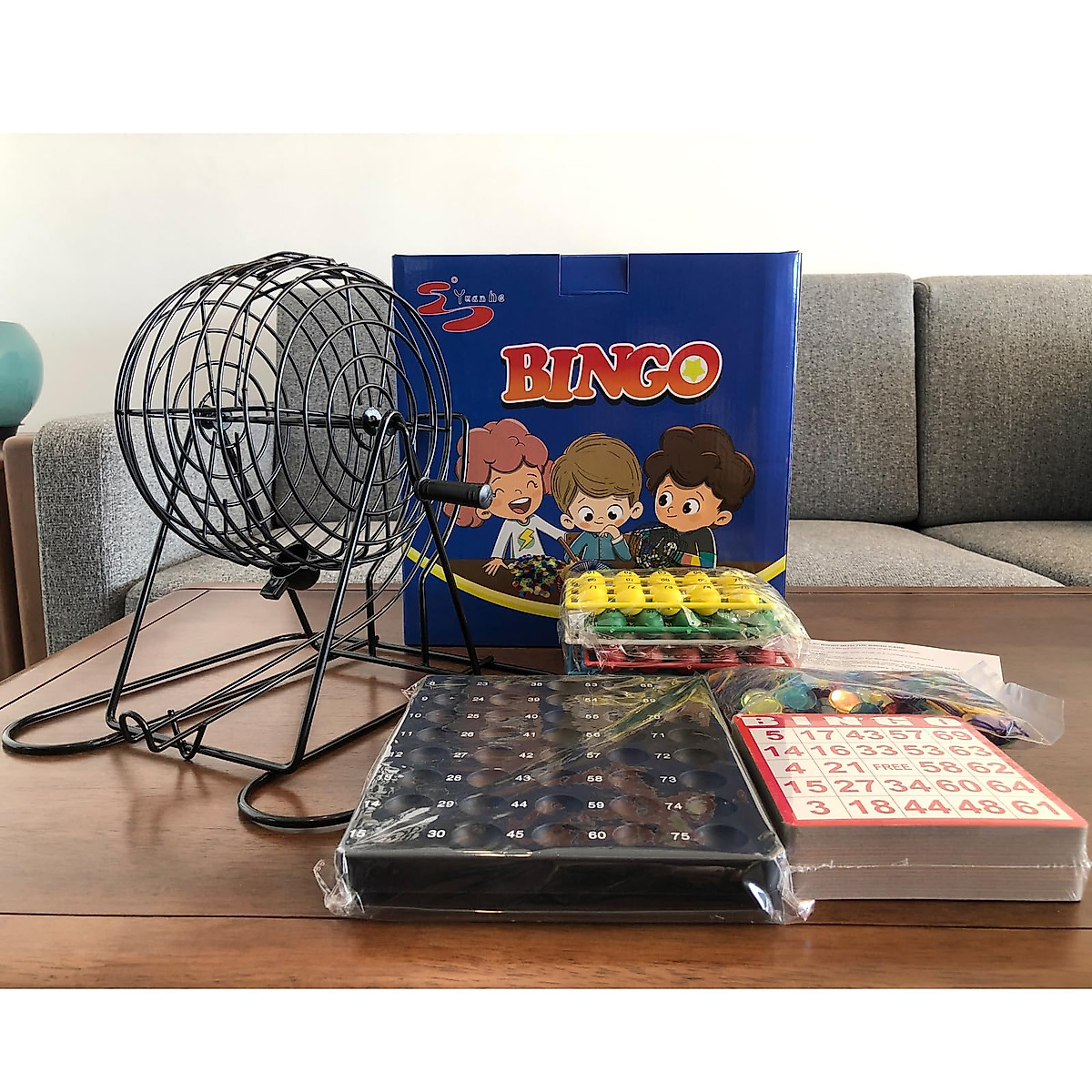 Yuanhe Bingo Board Ball Holder - for 7/8" Bingo Balls, Bingo Master Board Balls Tray Rack for Bingo Game, Great for Parties, Family Game Nights