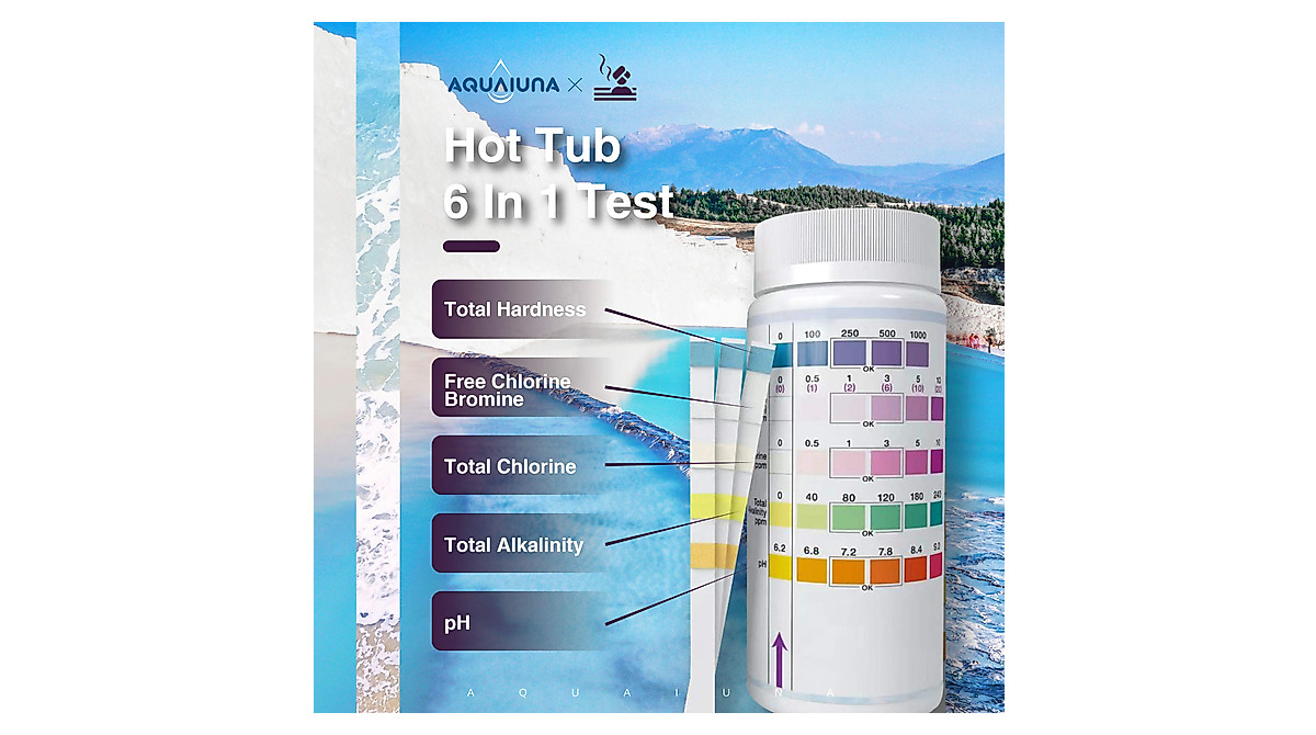 AQUALUNA Hot Tub Test Strips - Quick Water Testing