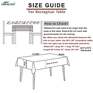 LIBERECOO Vinyl Tablecloth Flannel Backed Stain-Resistant PVC Table Cloth Waterproof Oil-Proof Wipeable Indoor/Outdoor Picnic, BBQ and Dining Table Cover (60 x 84 Inch, Lemon)