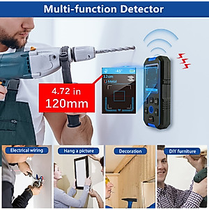 NOYAFA NF-518 Wall Scanner Detector Wall Stud Detector Stud Detector Magnet Multifunctional Wall Detector Wood Detector AC FireWire LCD HD Display Beep
