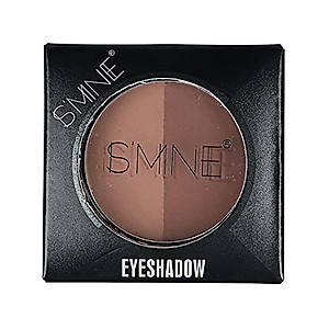 IS'MINE Single Duo Matte Eyeshadow, Dual Color, Longwear, Red Light Brown Eye Makeup for Day & Night