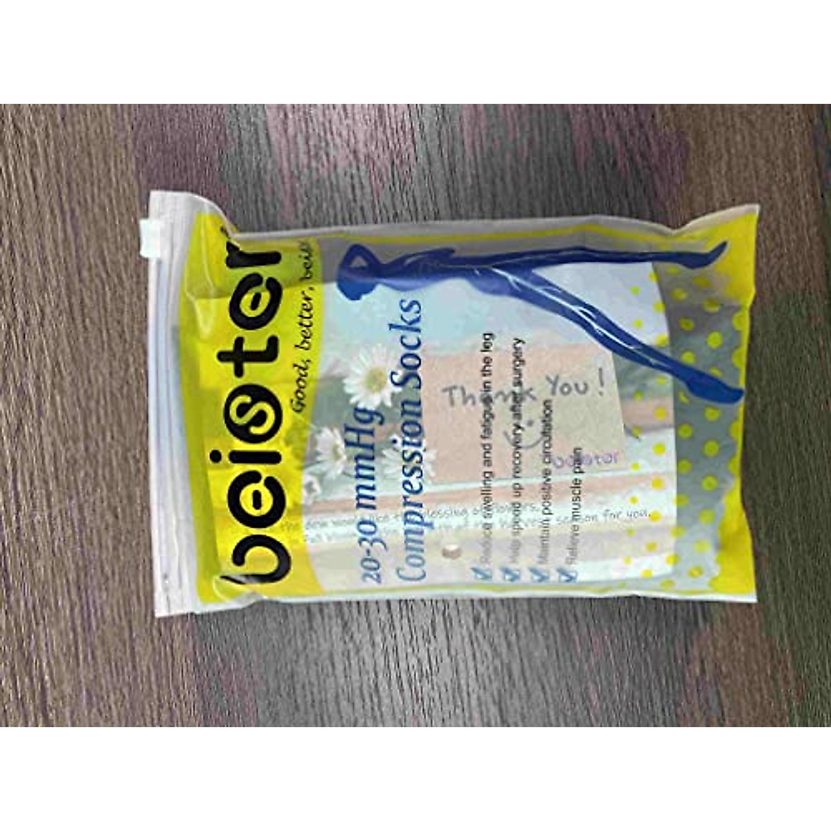 Beister 1 Pair Medical Open Toe Thigh High Compression Stockings with Silicone Band for Women & Men, Firm 20-30 mmHg Graduated Support for Varicose Veins, Edema, Flight.