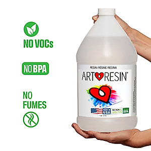ArtResin - Epoxy Resin - Clear - Non-Toxic - 2 gal (1 gal Resin + 1 gal Hardener) (7.57 L)