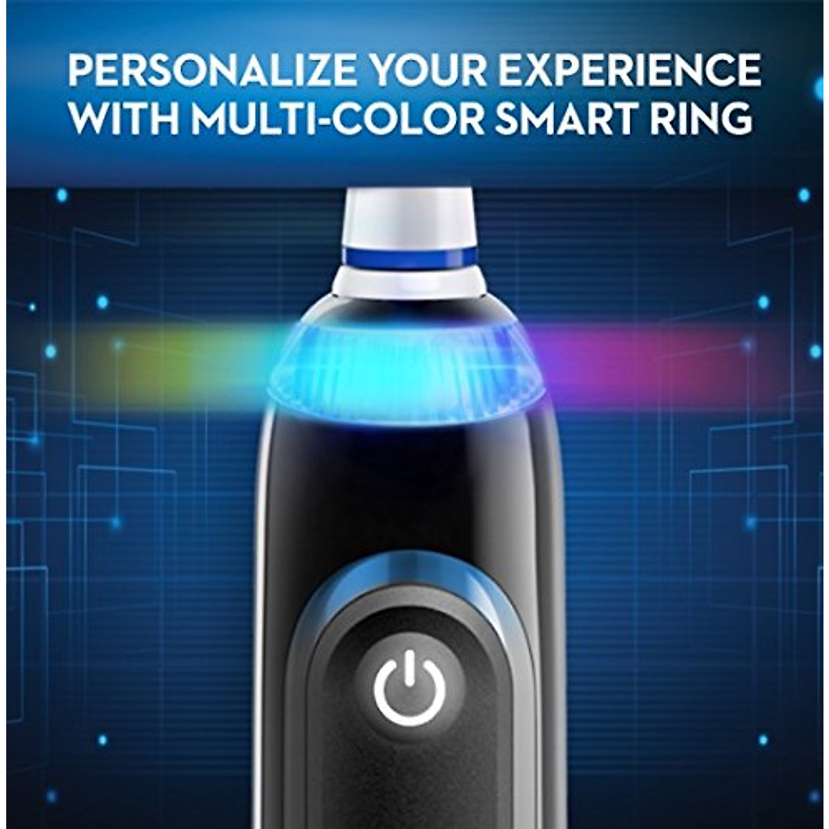 Oral-B 7500 Electric Toothbrush, Black with 3 Brush Heads and Travel Case - Visible Pressure Sensor to Protect Gums - 5 Cleaning Modes - 2 Minute Timer