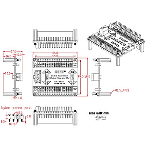 RPi 3.3V to 5V 26 I/O Bidirectional Voltage-Level Shifter Module for Raspberry Pi, Logic Level Converter