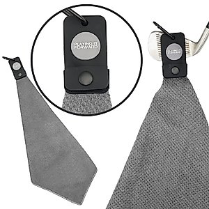 Playing It Forward Magnetic Golf Towel for Golf Bags with Clip for Men & Women, Waffle Weave Microfiber Golf Towel with Industrial Strength Magnet for Strong Hold to Golf Carts or Clubs