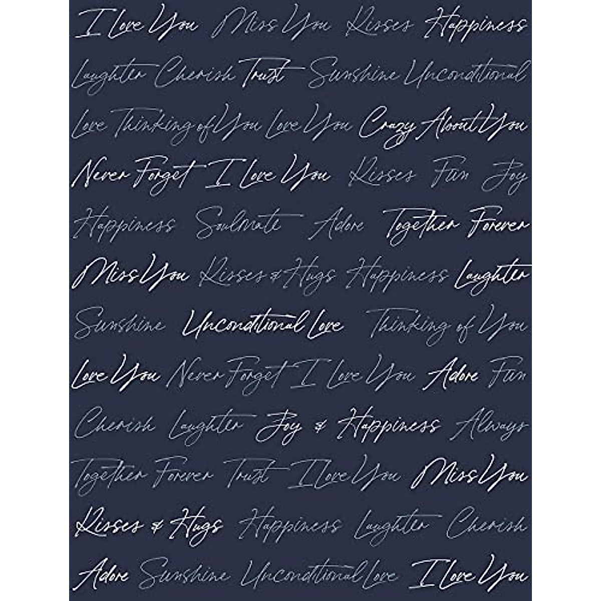 Chanasya I Love You Gift Throw Blanket- Sherpa Microfiber Unconditional Love Together Forever Throw- for Women Men Girlfriend Boyfriend Husband Wife (50x65 Inches) - Blue Blanket