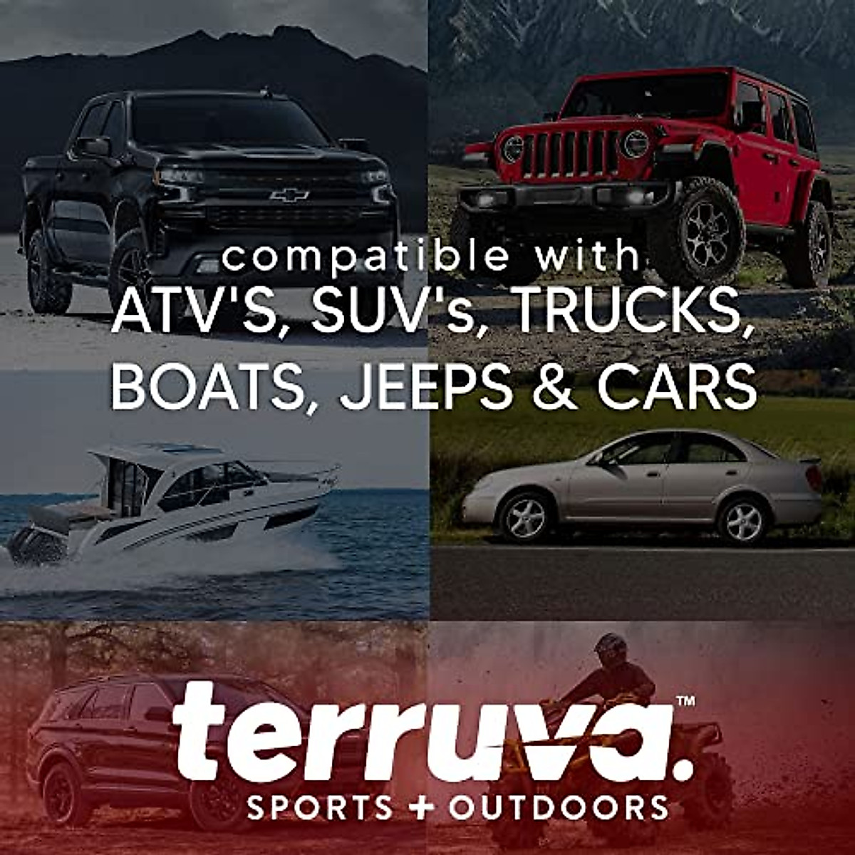 Terruva 1” x 30ft Kinetic Recovery Rope Kit - Recovery Rope - Kinetic Rope - Kinetic Tow Rope - Kinetic Rope Recovery - Perfect for ATV SUV UTV - Includes 2 Soft Shackles & Storage Bag