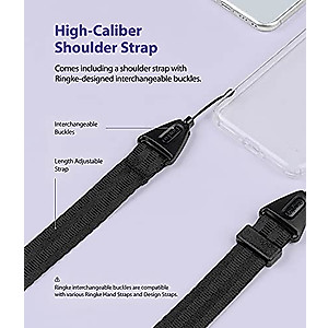 Ringke Air Shoulder Strap Compatible with iPhone 12 Case, Crossbody Neck Lanyard with Clear TPU Silicone Phone Cover for 6.1-inch (2020) - Clear
