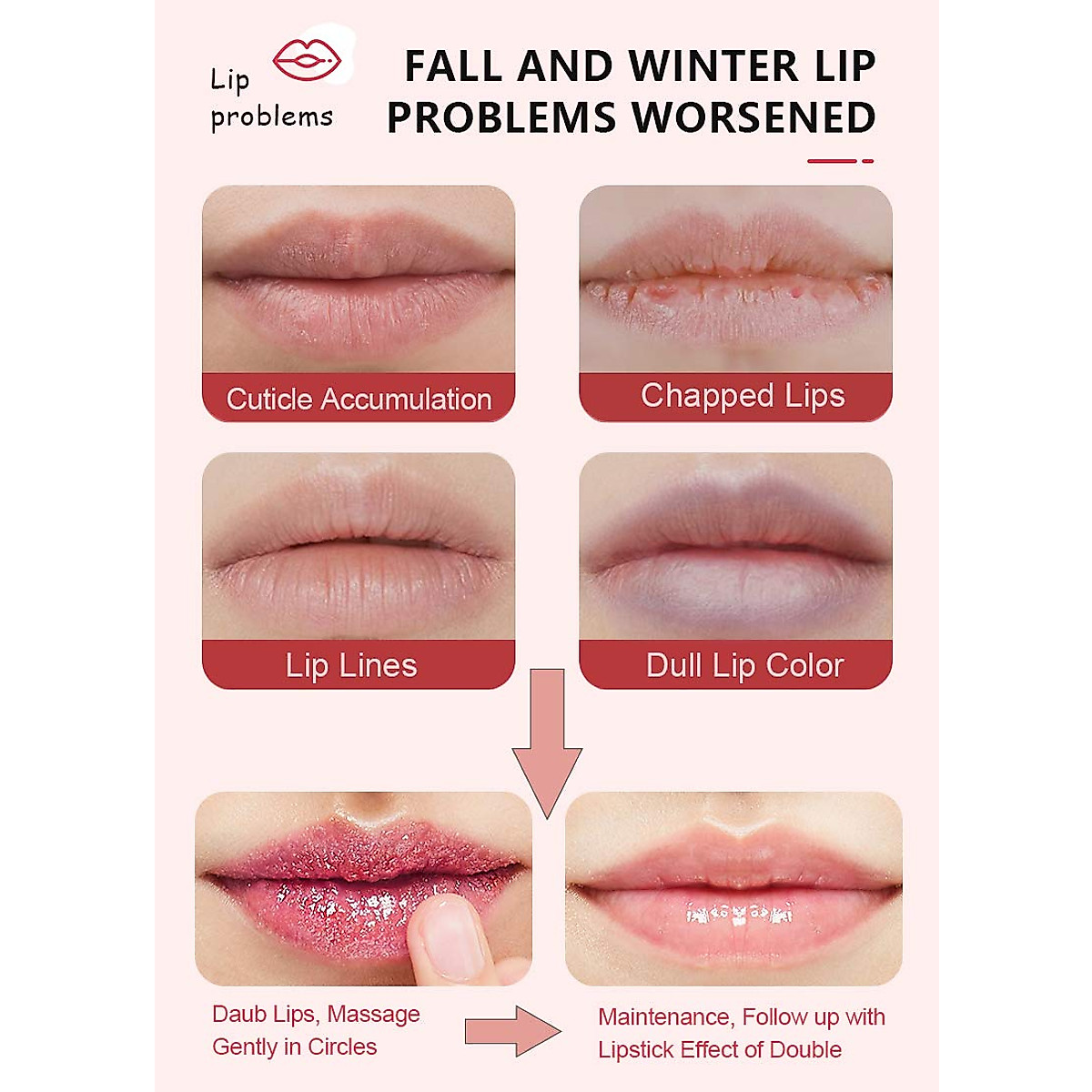 Lip Scrub, (Peach) Lip Scrubs Exfoliator & Moisturizer, Vegan Cruelty-Free Lip Sugar Scrub, Natural Gentle Lip Treatment, Dry Lip Treatment Polish & Lip Exfoliator by Samnyte