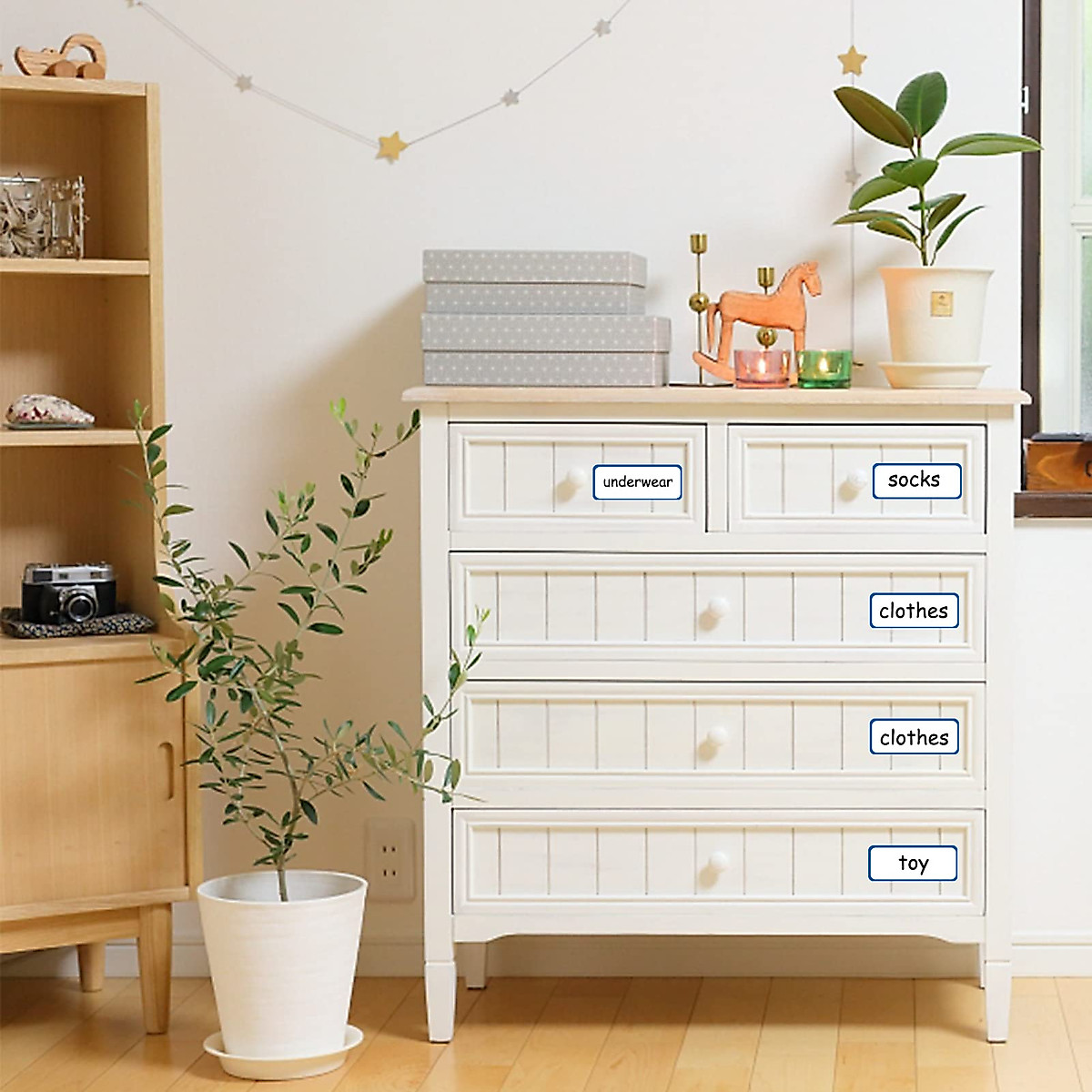 Colacoo Nametag Labels, 300 Border Name Stickers, Blue Personalized Name Tag Labels for Office, Meeting, School, Teachers, Mailing and Clothing, 2 Roll