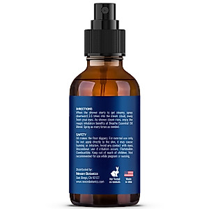Breathe Shower Steamer Spray 2 fl oz - Aromatherapy Mist from Natural Essential Oil Blend - Peppermint, Eucalyptus Shower Steamer Spray - Spa at Home from Fresh Steam Shower Spray - Nexon Botanics