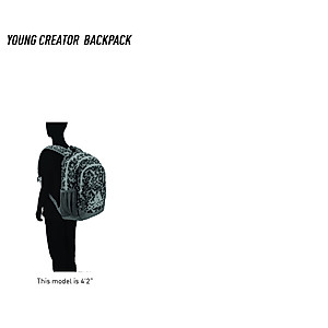 adidas Young Creator backpack, Flow Blur/Onix Grey/Signal Orange, One Size