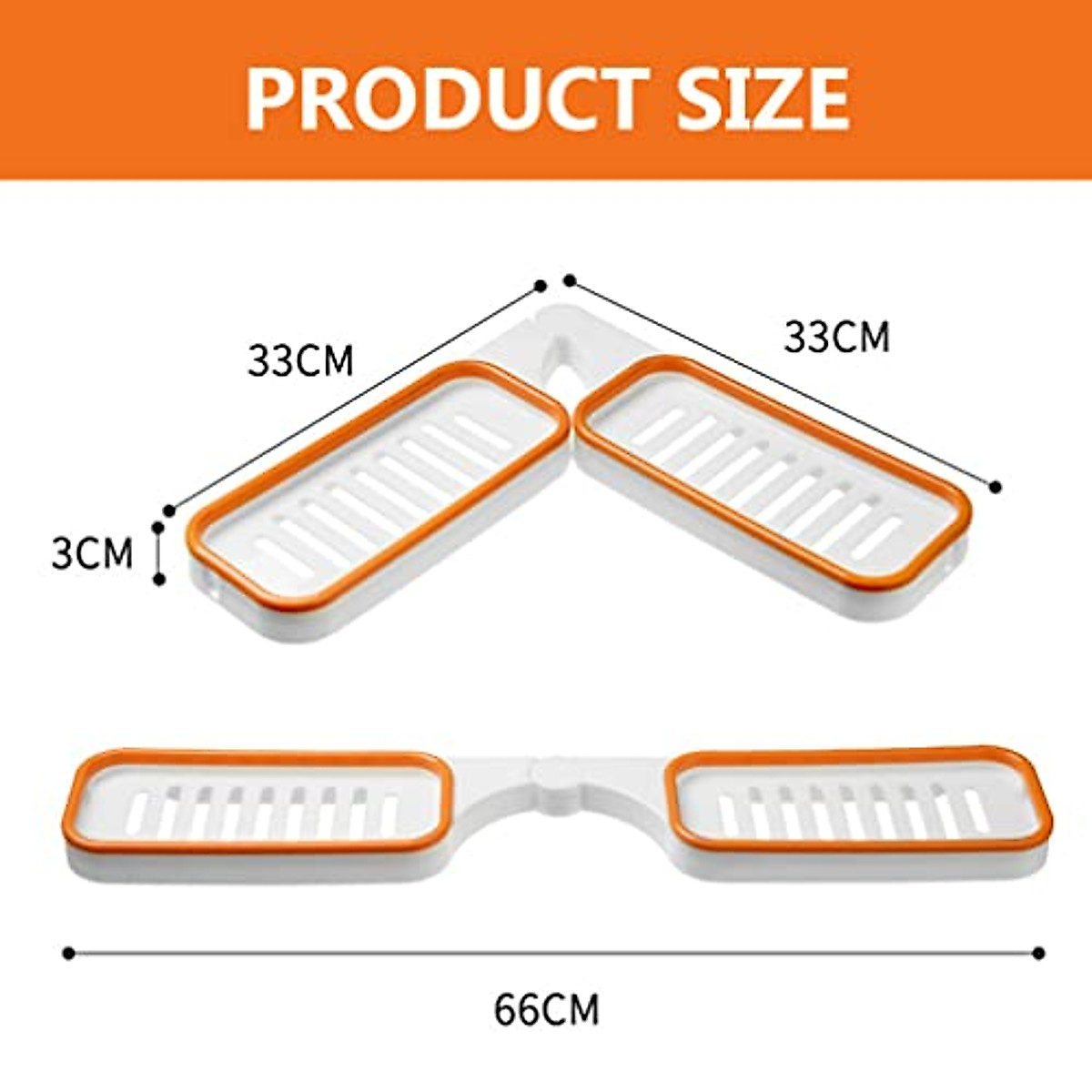 Beaupretty Shampoo Holder Organizer 2Pcs Corner Shower Shelf Shower Caddy Adhesive Bathroom Shelf Kitchen Storage Racks Organizer for Shampoo Conditioner Kitchen Livingroom Wall Mount Shower Rack