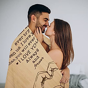 Basiole Gifts for Boyfriend Husband Blanket, I Love You Gifts for Him, Romantic Gifts for Men, Anniversary Birthday Gifts for Boyfriend, Valentines Day Gifts for Boyfriend Throw Blankets 50"X60"
