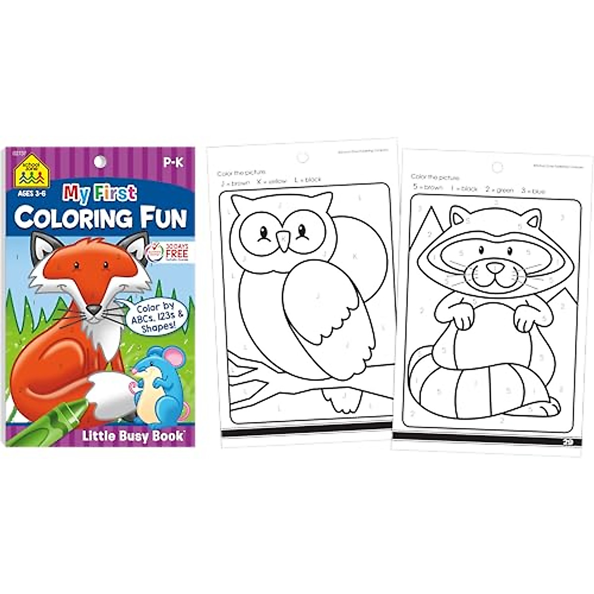 School Zone - My First Activities On-the-Go! 6-Pack Workbook Set - Ages 4+, Preschool to 2nd Grade, Dot-to-Dot, Hidden Pictures, Mazes, Coloring, and More (School Zone Little Busy Book™ Series)