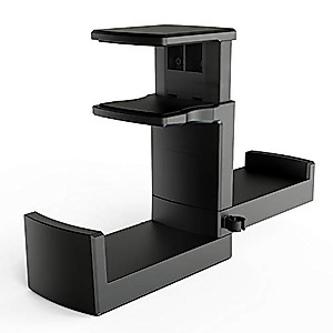 PC Gaming Headphone Stand,Dual Headset Hanger Hook Holder with Adjustable & Rotating Arm Clamp,Under Desk Design,Universal Fit,Built in Cable Clip Organizer EURPMASK