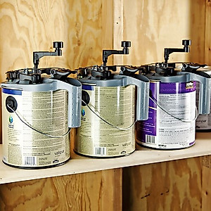 Mixing Mate Paint Lid – Gallon Size Paint Can Pour Spout – Easy, Mess-Free Mixing Mate Paint Can Lid – Pistol Grip Handle Paint Mixers to Stir, Pour, & Store – Simply Twist to Secure