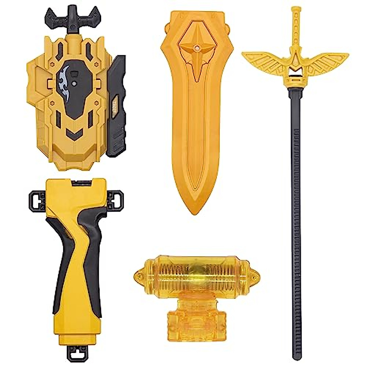 OBEST Bey Battling Top Burst 12 New Gyros Top with 2 Launcher, Arena Toy, Gyro Pocket Box Pro (Gold)