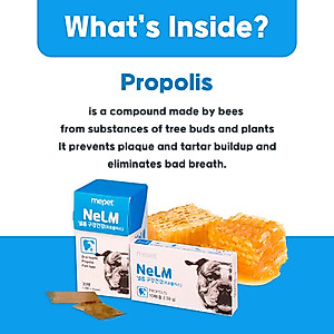 Mepet Dental Support for Dogs - Mouth Dissolving Strips, Dental Care with Propolis Extract, Remove Plaque & Tartar, Bad Dog Breath - No Allergens and Additives - Pet Health Supplies - Beef, 30 Strips