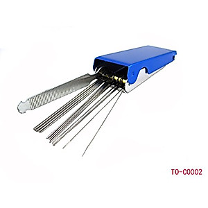 Metal Shell 13 in 1 Welding Torch Nozzle Tip Cleaner for Welder Soldering Carburetor Jet Cleaner Cleaning 14 Wire Set Torch Tip ATV Moped Welder Carb Tools