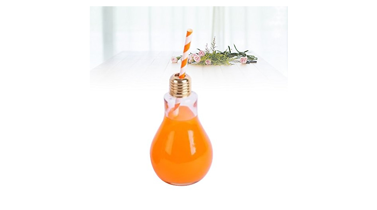 Light Bulb Glass Bottle 400ML – Unique Drinkware for Parties