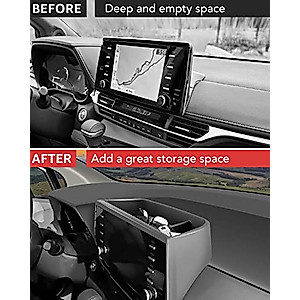 Ecarzo Center Console Dash Storage Tray for 2021 2022 2023 Toyota Sienna Dashboard Organizer Insert Sunglass Holder Container Accessories
