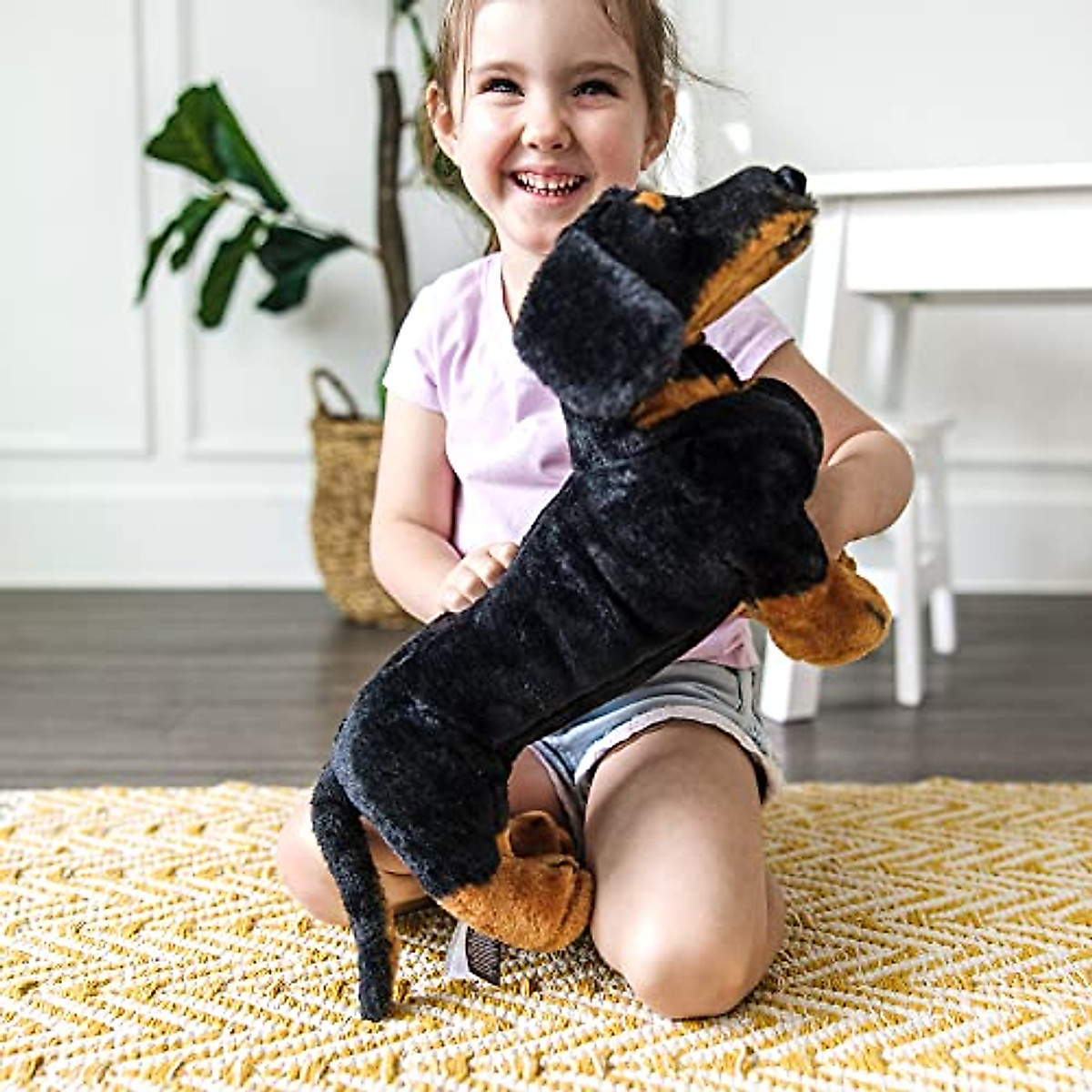 Melissa & Doug Giant Dachshund - Lifelike Stuffed Animal Dog Large