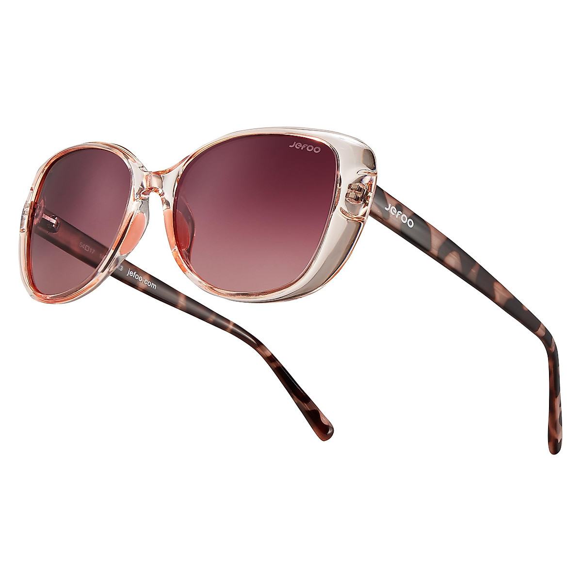 Jefoo Polarized Sunglasses Women Trendy Classic Shades Sun Glasses for Running Driving Golf Yoga, UV400 Protection