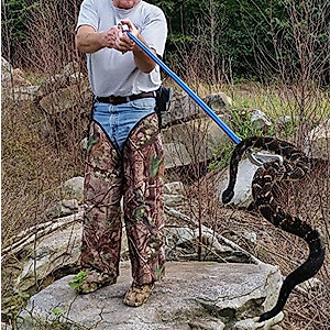 Fnova 52" Professional Snake Tongs, Most Advanced All-in-One Snake Catcher with Patented Built-in Spring Mechanism, No Extra Repair Kit Needed, Aluminum Alloy Body, Wide Jaw ，Blue