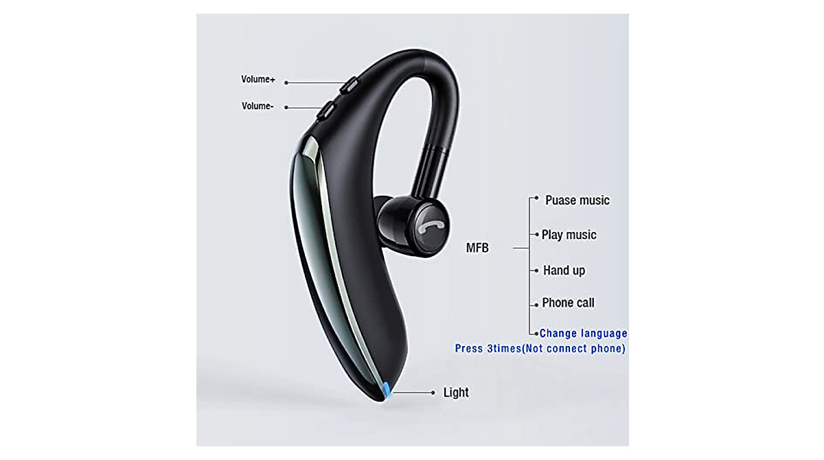 Lymoc Bluetooth Earpiece | 25 Hr Talktime, Noise Cancelling