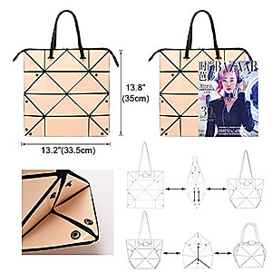 Geometric Luminous Purses and Handbags Holographic Reflective Crossbody Bag Irredescent Flash Rainbow Tote B