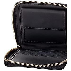 GUESS womens Laurel Small Zip Around Wallet, Coal Logo, one size US