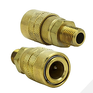 Milton (S-716) 1/4" Male NPT M Style (Industrial) Air fitting Quick Connect Coupler (Packaging May Vary)