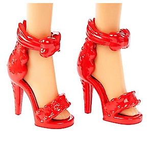 Mattel Barbie Holiday RED and Gold Dress GFF68