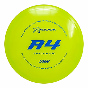 Prodigy Disc 400 A4 Approach Disc | Slightly Overstable Disc Golf Approach Disc | Great Grip in All Conditions | Perfect for Short Approach Shots | (Colors May Vary) (170-174g)