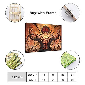Baki The Grappler Hanma Anime Poster (14) Canvas Poster Wall Art Decor Print Picture Paintings for Living Room Bedroom Decoration Frame-style Frame-style12x18inch(30x45cm)