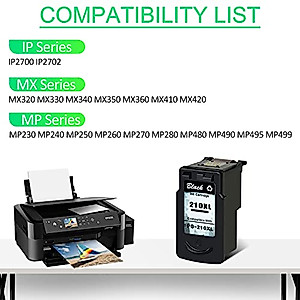 greencycle Remanufactured Ink Cartridge Compatible for Canon PG-210XL 210XL Used in PIXMA MP495 IP2702 MP230 MP240 MP250 MP280 MP480 MP490 MP499 MX330 MX340 MX350 MX410 MX420 Printer(1 Pack, Black)