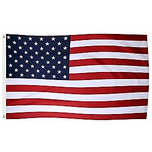 Tenby Living American Flag 3 x 5 ft. Heavyweight 2X Thick Polyester - UV Protected, Quadruple-Stitched Fly End, Double-Stitched Edges, Brass Grommet