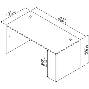 Bush Furniture Commerce 60W Office Desk in Autumn Cherry