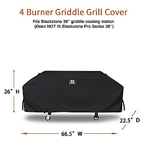 SUPJOYES Griddle Cover for Blackstone 36 Inch Grill Griddle, Flat Top Griddle Station Cover, Heavy Duty Waterproof Blackstone Griddle Cover 36 Inch