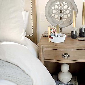 Kamuavni Woven Basket Storage Bins for Bathroom Small Toilet Paper Holder Basket Baby Nursry Basket with Handles for Toys Boho Decor Basket for Plants 9.1x7.1x4 inch-White