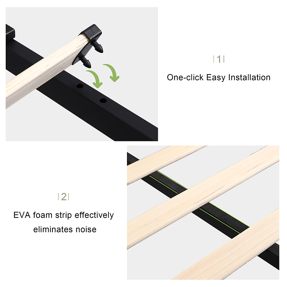 Feonase King Size Bed Frame with 4 Storage Drawers, Upholstered Platform Bed Frame with Charging Station & Wingback Headboard, Solid Wood Slats Support, No Box Spring Needed, Noise-Free, Dark Gray