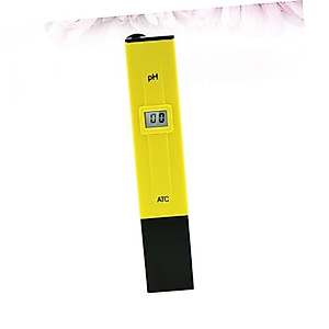 SOESFOUFU Ph Tester LCD Ph Pen Digital Ph Pen Ph Measurement Ph Meter Pen Ph Test Pen Water Quality Monitor Drinking Water Ph Pen Aquarium Ph Pen Portable Ph Pen Water Tester Yellow