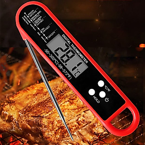 Digital Meat Thermometer Waterproof Instant Read Meat Thermometer for Kitchen Ultra Fast Reading Food Thermometer for Cooking Candy Deep Fry Liquids Beef Kitchen Baking Smoker Grill BBQ